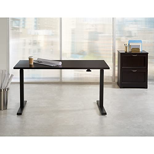 RealspaceĀ® Magellan Pneumatic Height-Adjustable Standing Desk, 60"W, Espresso
