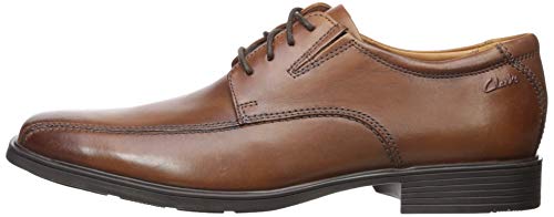 Clarks mens Tilden Walk Oxford, Dark Tan Leather, 11.5 Wide US