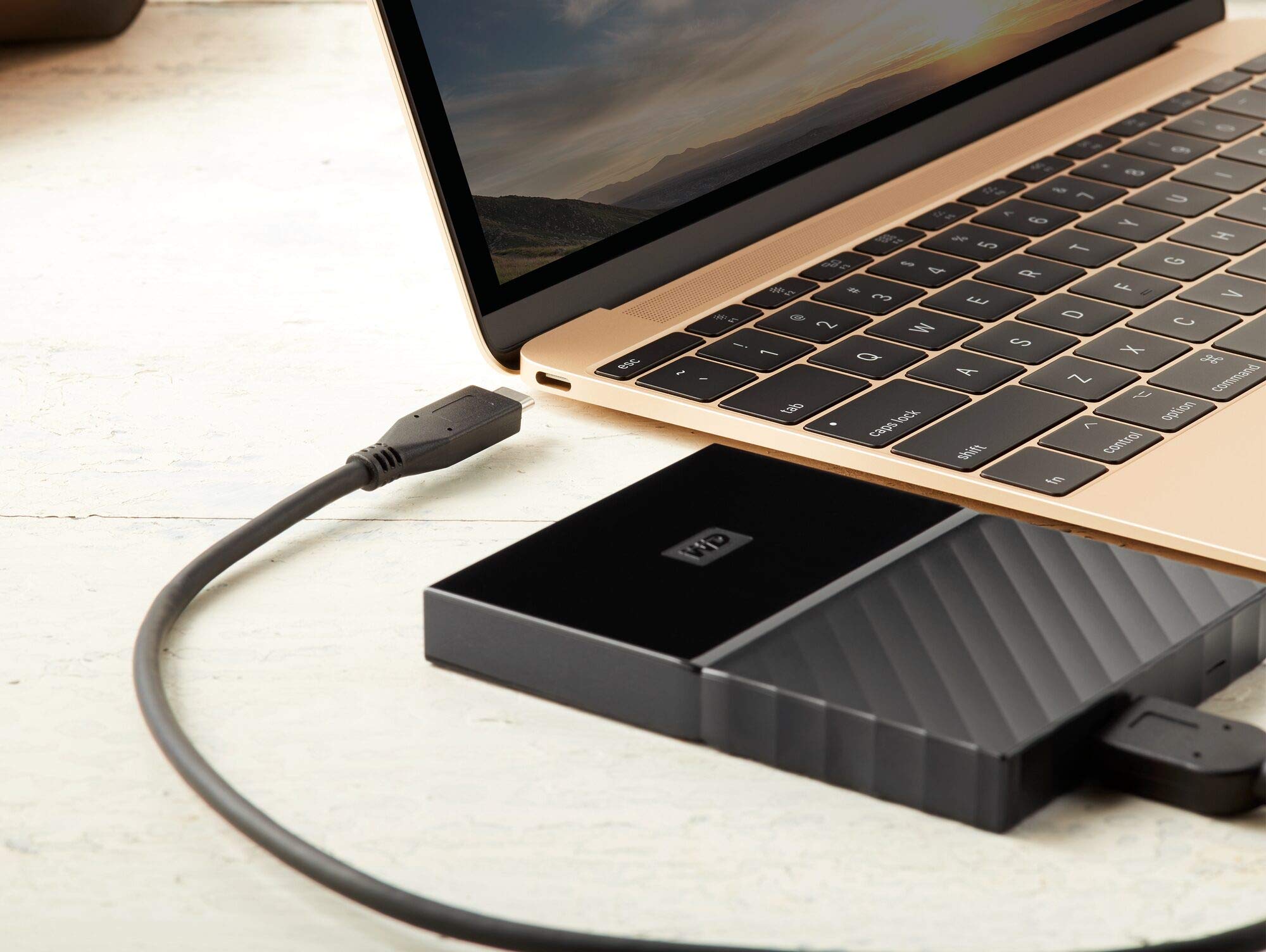 WD 2TB My Passport for Mac Portable External Hard Drive, USB-C/USB-A - WDBLPG0020BBK-WESE