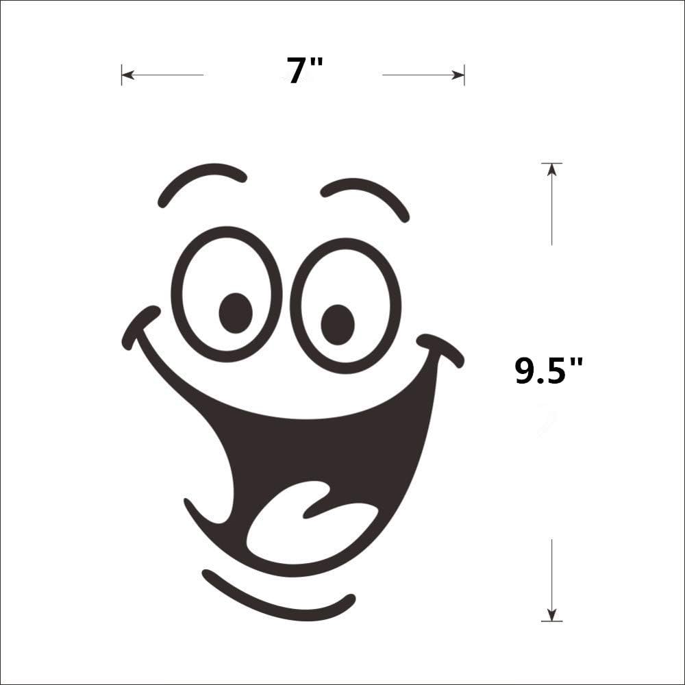 POPIGIST 3pcs Combo Washroom Room WC Toilet Seat Stickers Put ME Down Monster Smiley Face Wall Art Decal Sticker Funny Kids Potty Training