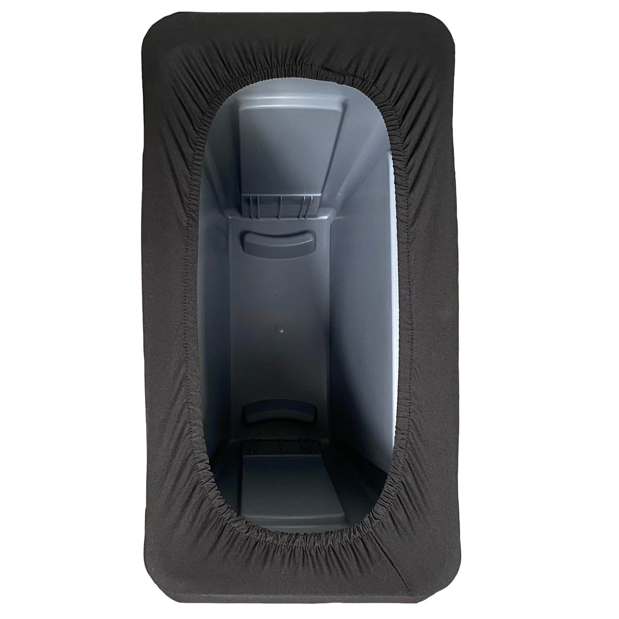 YOUR CHAIR COVERS - 23 Gallon Spandex Slim Jim Narrow Trash Can Cover - Black