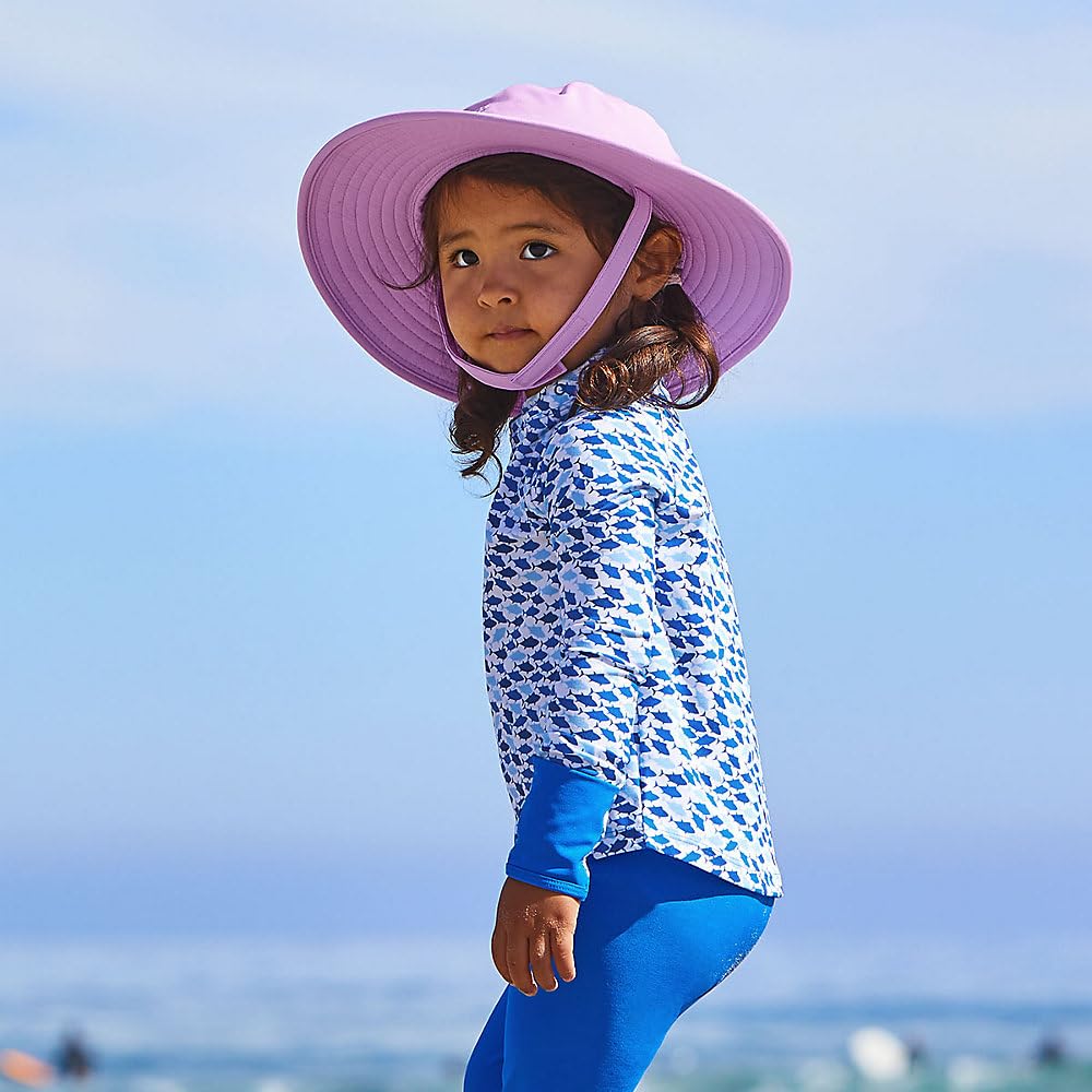 Coolibar UPF 50+ Baby Splashy Bucket Hat - Sun Protective (2-3T- White)