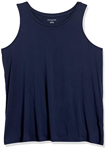 Amazon Essentials Women's Swing Tank (Available in Plus Size), Navy, Large