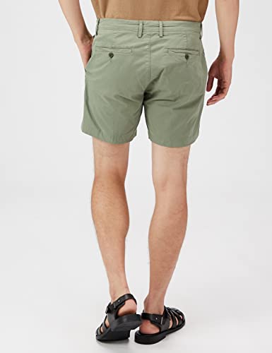 Amazon Essentials Men's Slim-Fit 5" Flat-Front Comfort Stretch Chino Short (Previously Goodthreads), Light Military Green, 30