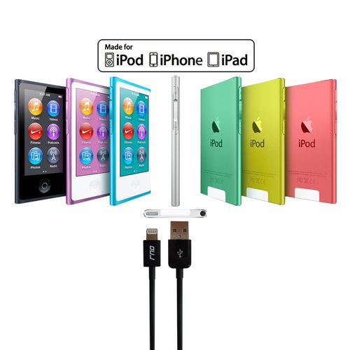 RND Apple Certified Lightning to USB 1.5FT Cable for iPhone (Xs, XS Max, XR, X, 8, 8 Plus, 7, 7 Plus, 6, 6 Plus, 6S, 6S Plus) iPad (Pro, Air, Mini) and iPod (1.5 feet/.5 Meter/Black)