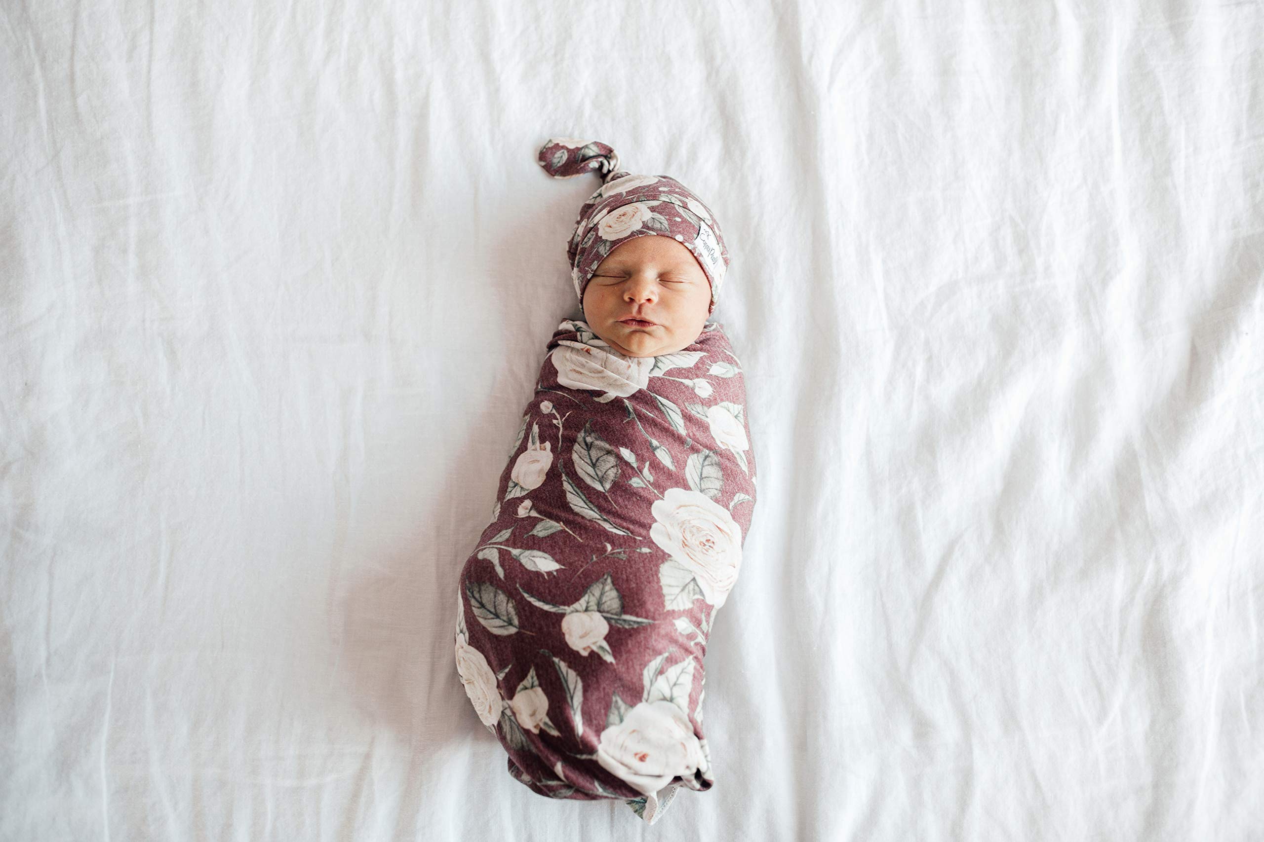 Copper Pearl Large Premium Knit Baby Swaddle Receiving Blanket 'Scarlet'