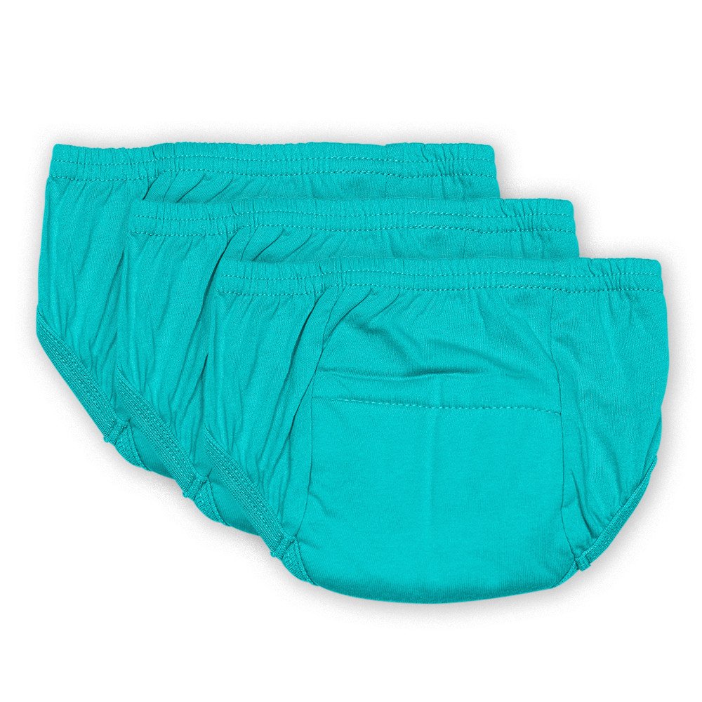 Tiny Trainers - Small Cotton Training Pants, 3-Pack Aqua Blue