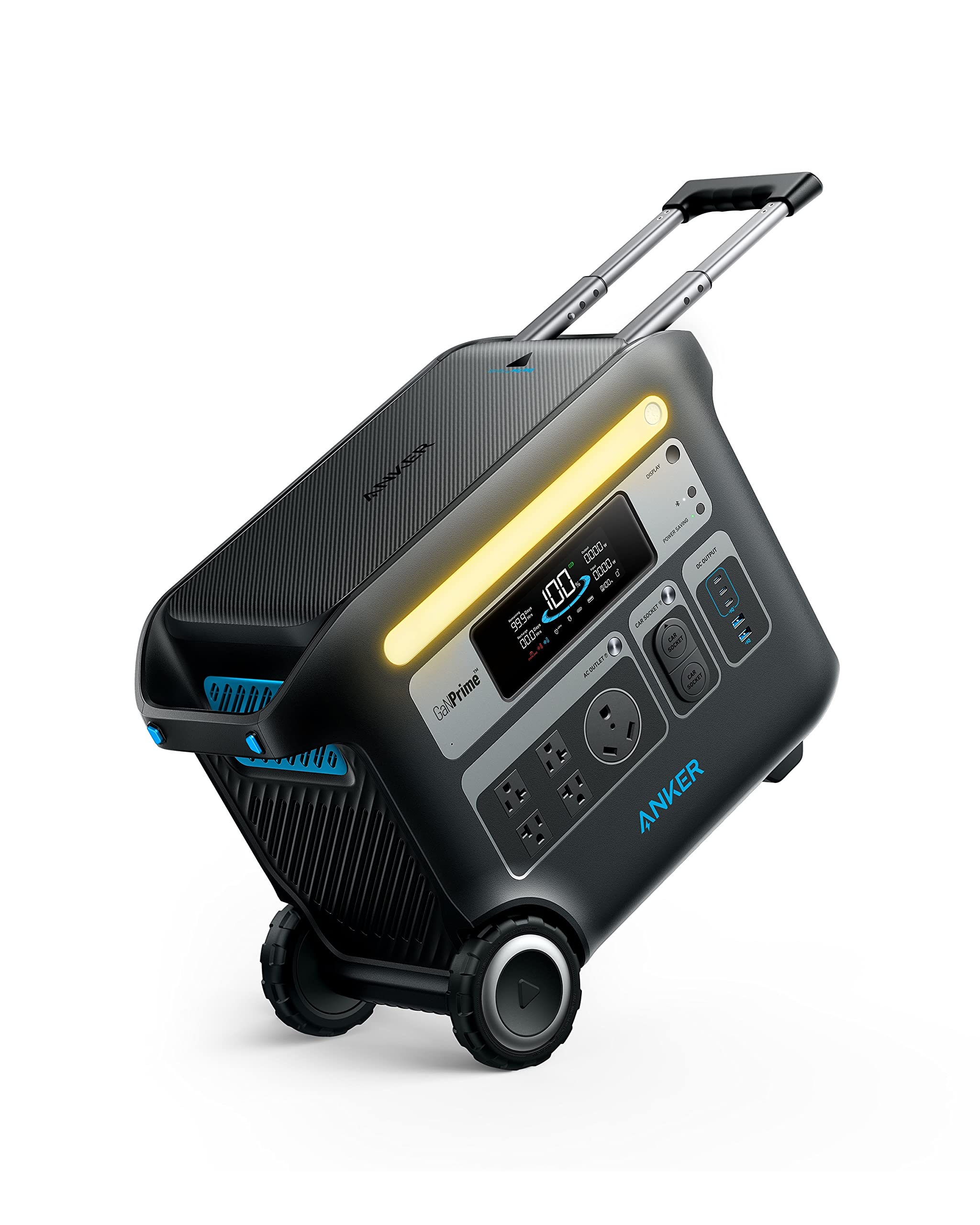 Anker PowerHouse 767 Portable Power Station, 2400W Solar Generator with 6× Longer Lifespan LiFePO4 Batteries, GaNPrime PowerHouse 2048Wh Generator for Home, Outdoor Camping, RV (Solar Panel Optional) (Renewed)
