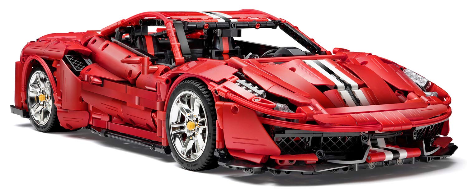 dOMOb Italian Super Car Building Kit – Innovative Stem Toys for 14+ Age Teens & Adults – Realistic Model 1:8 Simulated Build – Original MOC Design – 3236 Pieces or Blocks – for Hobbyist, Collector