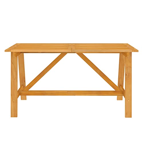 Camerina 5 Piece Patio Dining Set Patio Table and Chairs Set Outdoor Patio Dining Set Outdoor Dining Table Set Solid Acacia Wood 3087124