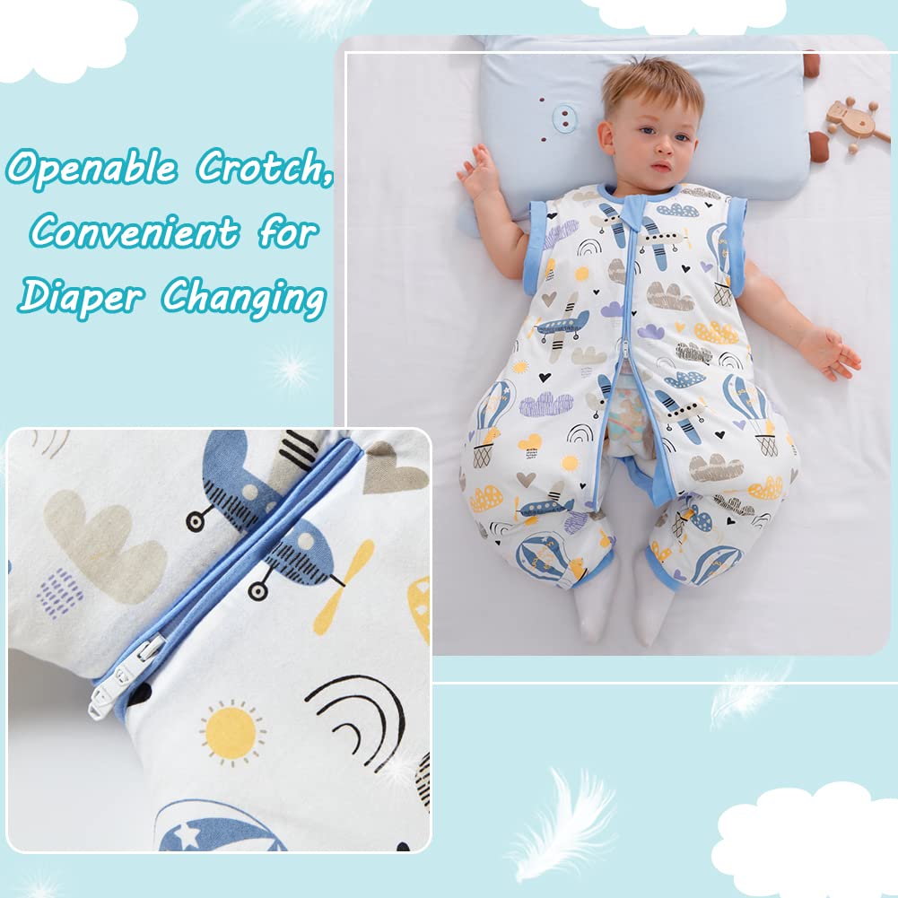 AIKSSOO Baby Sleep Bag with Feet Winter Wearable Blanket with Legs Sack for Toddler Thicken 2.5 TOG