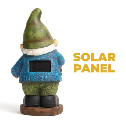 Dawhud Direct Welcome Gnome Solar Light for Home and Outdoor Decor Gnome Solar Powered Flickering LED Garden Light Backyard Gnome Decoration Solar Powered Flickering LED Garden Light
