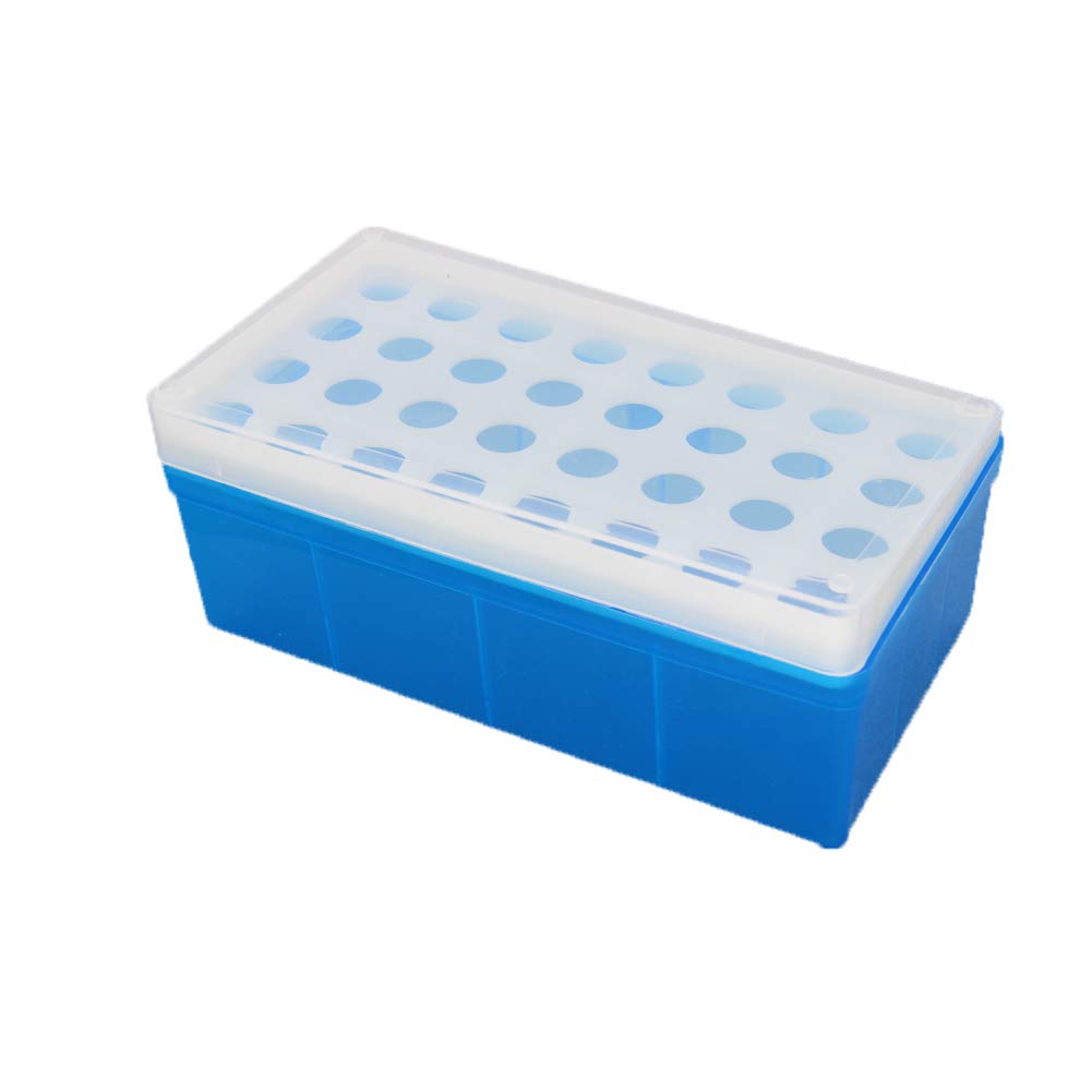 Othmro 1Pcs 13.8mm 32Wells Laboratory Test Tubes Rack Holder, Rectangular Plastic Stand Bracket Rack Test Tube Rack, Centrifuge Tube Holder Rack for Labortory Holder Party Favors Decoration Blue