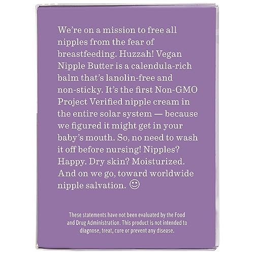 Earth Mama Vegan Nipple Butter | Cruelty-Free Breastfeeding Cream for Nursing Mamas | Lanolin-free 2-Ounce