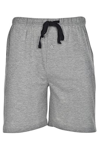 Hanes Men's 2-Pack Cotton Drawstring Knit Shorts Waistband & Pockets, Active Grey Heather/Black, Medium