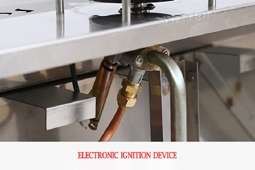HayWHNKN 3-Pan LP Gas Food Warmer Propane Steam Table Stainless Steel Bain Marie Buffet for Parties (with Gas Regulator Valve) 1/2 * 4β