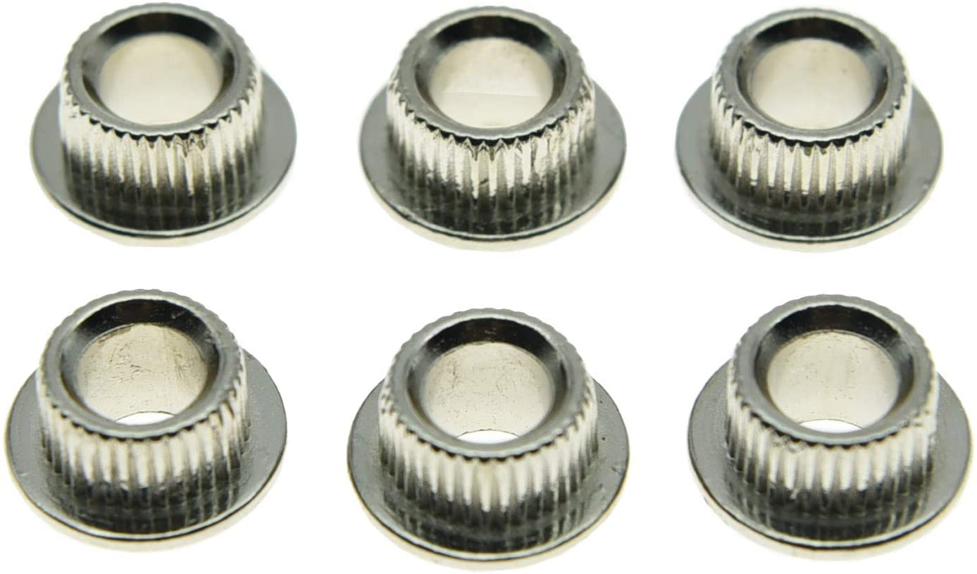 Dopro Metal Nickel 10mm Guitar Tuners Conversion Bushings Ferrules for Vintage Guitar Tuning Keys