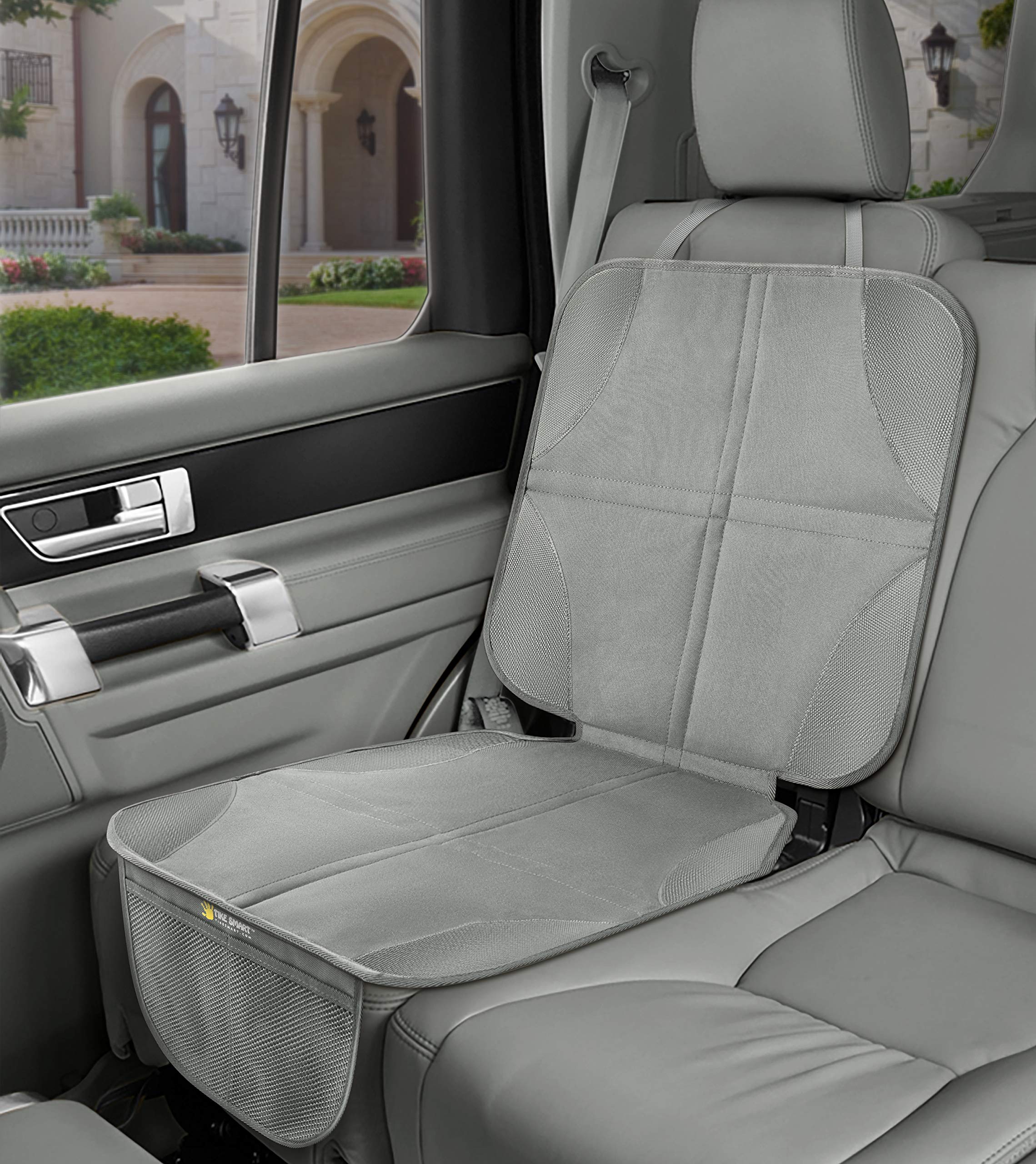 Tike Smart Premium Car Seat Protector (Gray (Grey), High Back)