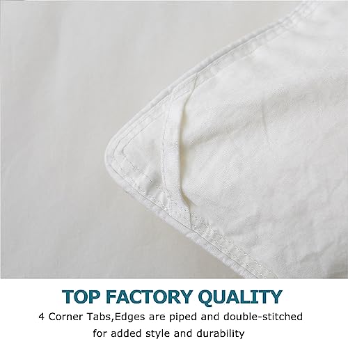BPC Queen Size Down Comforter - Goose Duck All Season Down Comforter with Filling Down and Feather and Cotton Cover - Duvet Insert or Stand-Alone Down Comforter