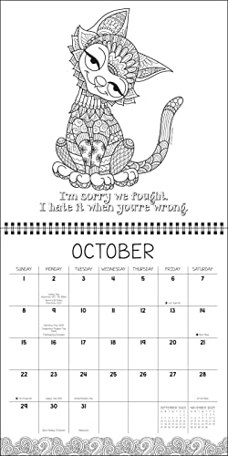 Calm the F*ck Down 2023 Coloring Wall Calendar: Irreverent Adult Coloring