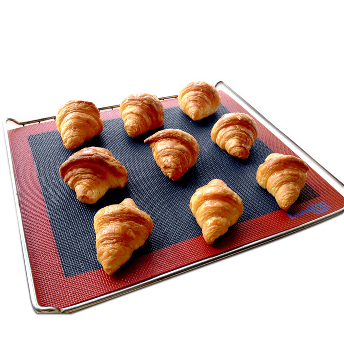 Bluedrop Silicone Bread Baking Mat Non Stick Oven Liner Perforated Steaming Mesh For Half Sheet Size Cooking Sheet 11-4/5" x 15-3/4"