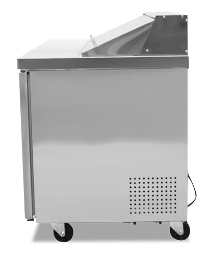 FSE 47-Inch Two-Door Refrigerated Commercial Salad/Sandwich Prep Table, 12 Cubic Feet, Stainless Steel, 115 v, (MRSL-2D)