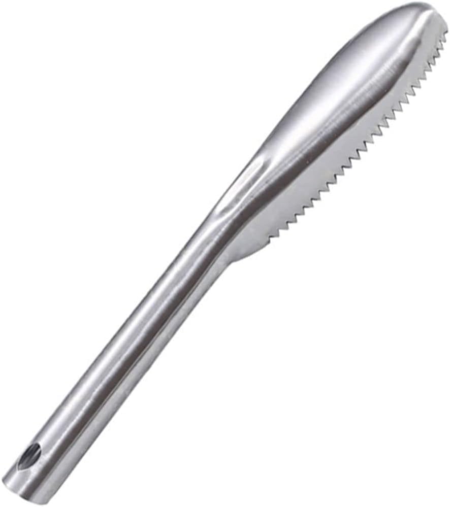 Fish Scaler Manual Stainless Steel Fish Skin Brush Scraping Fishing Scale Brush Graters Fast Remove Fish Cleaning Peeler Fish Scalers Sawtooth Fish Descaler Tool for Family Kitchen, Seafood Markets