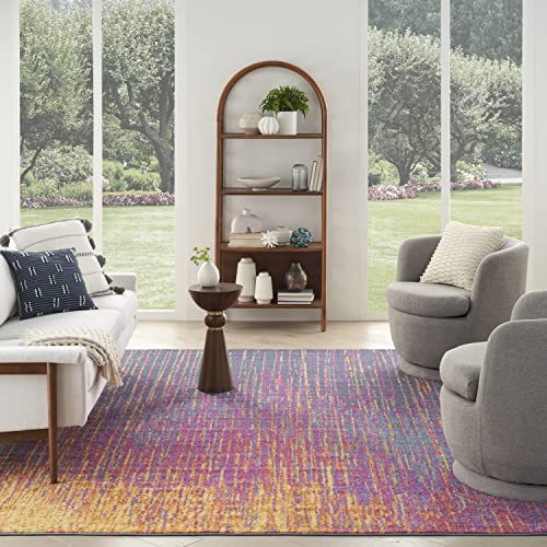 Nourison Passion Abstract Multicolor 8' x 10' Area -Rug, Easy -Cleaning, Non Shedding, Bed Room, Living Room, Dining Room, Kitchen (8x10)