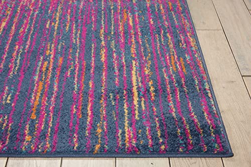 Nourison Passion Abstract Multicolor 2'2" x 7'6" Area -Rug, Easy -Cleaning, Non Shedding, Bed Room, Living Room, Dining Room, Kitchen (2x8)