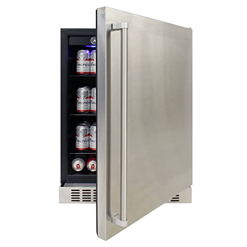 Brama Outdoor Refrigerator Built-In or Freestanding with Automatic Defrost, LED Display and Control Panel