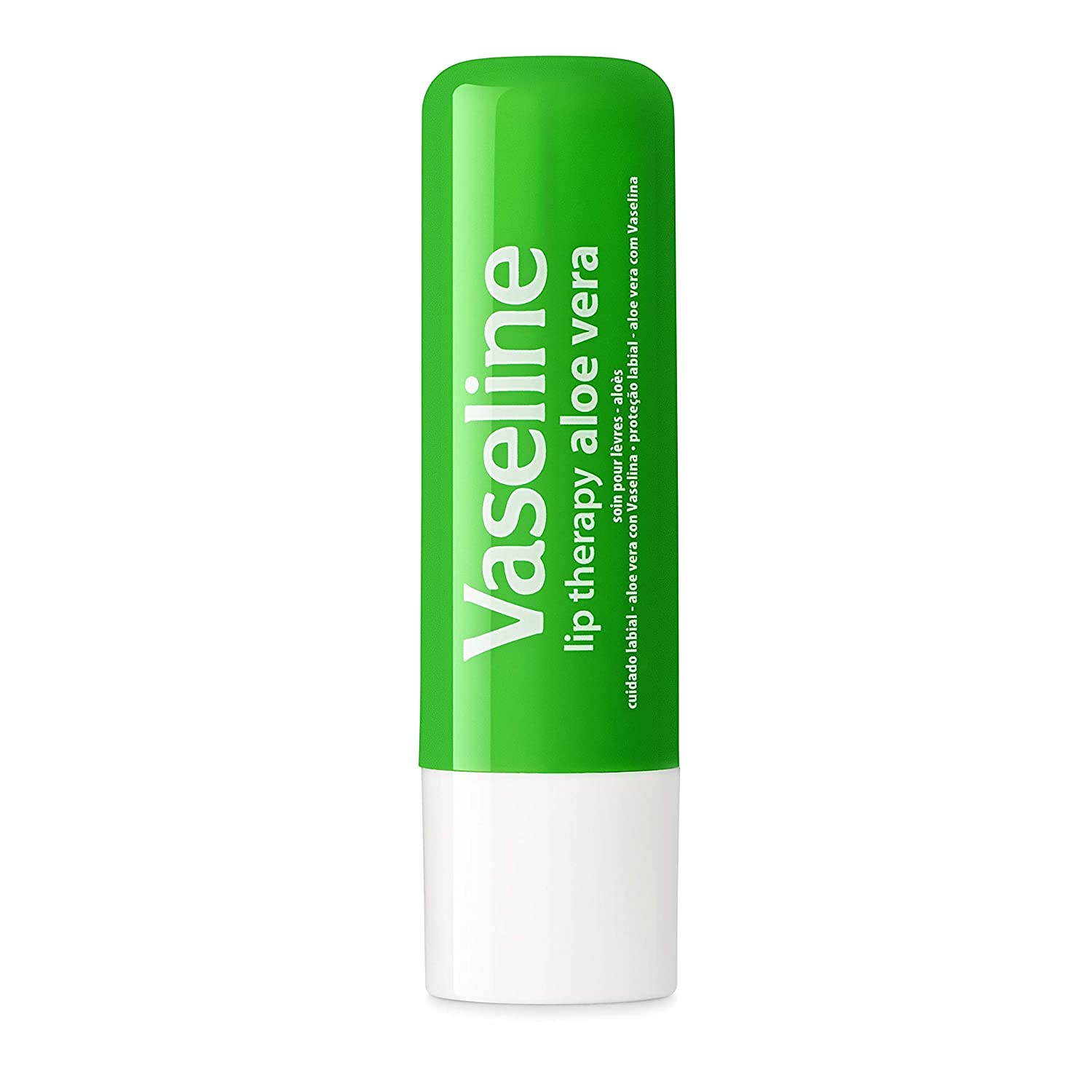 Vaseline Lip Therapy Aloe Vera | Lip Balm with Petroleum Jelly for providing your Lips with Ultimate Hydration and Essential Moisture to treat Chapped, Dry, Peeling, or Cracked Lips; 0.16 Oz (3 Pack)