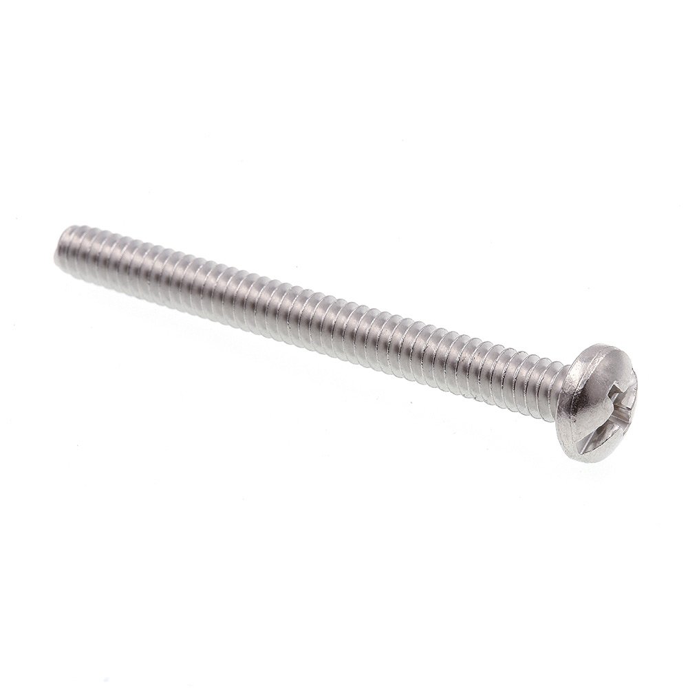 Prime-Line 9009176 Machine Screw, Pan Head, Slotted/Phillips Combo, #10-24 X 2 in, Grade 18-8 Stainless Steel, Pack of 50