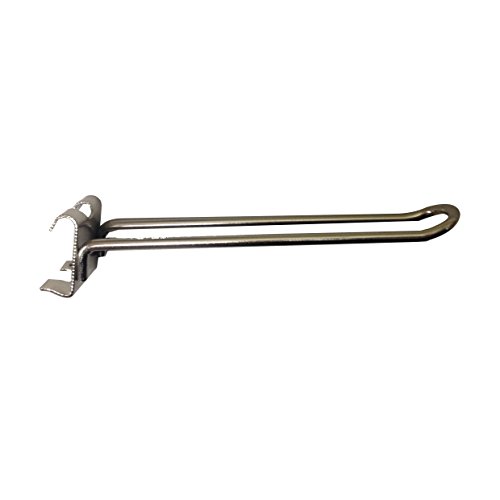 FixtureDisplays® 6" Gridwall Wire Hook Double Euro Safety Hook Zinc Plated Pack of 10 Hooks 11583