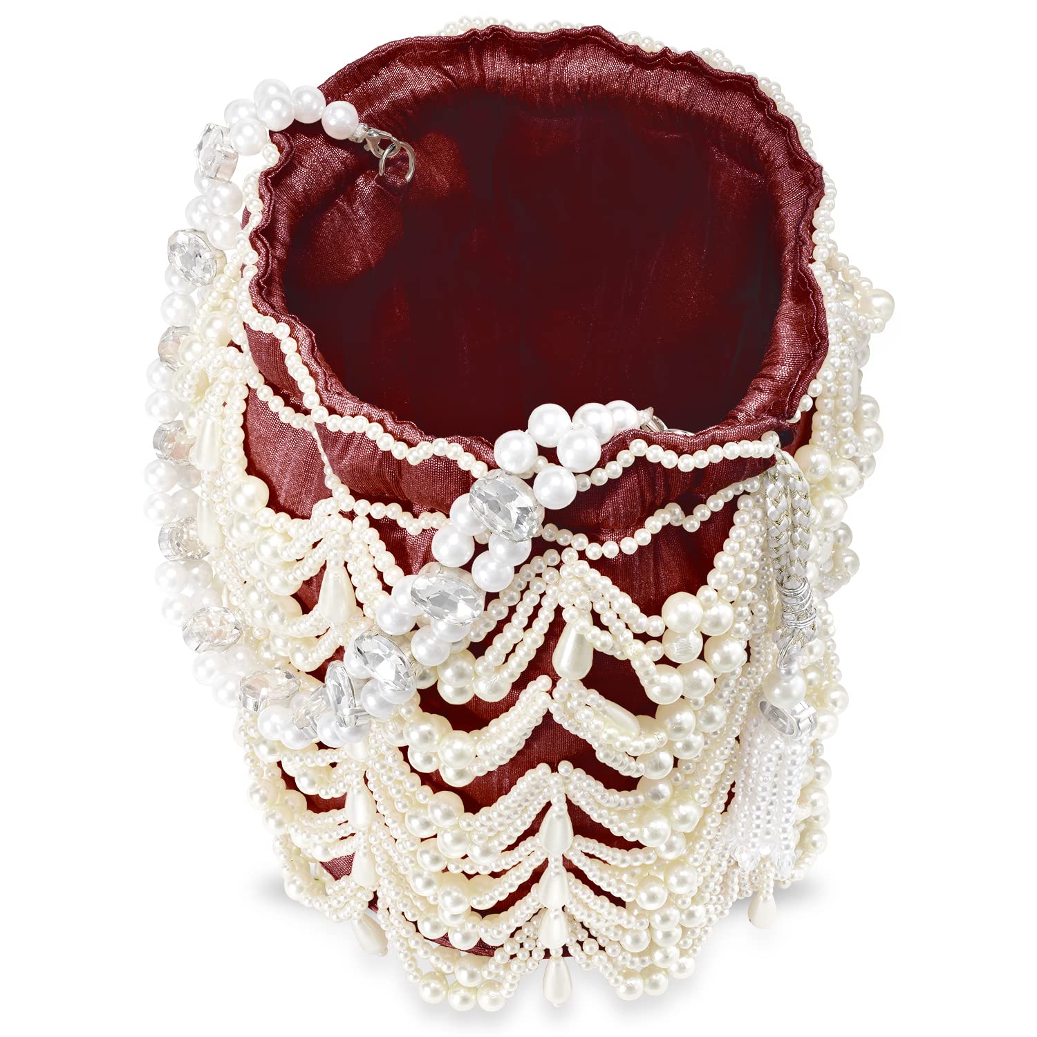 Aheli Indian Potli Bags Gift for Women Evening Bag Clutch Ethnic Bride Purse with Drawstring