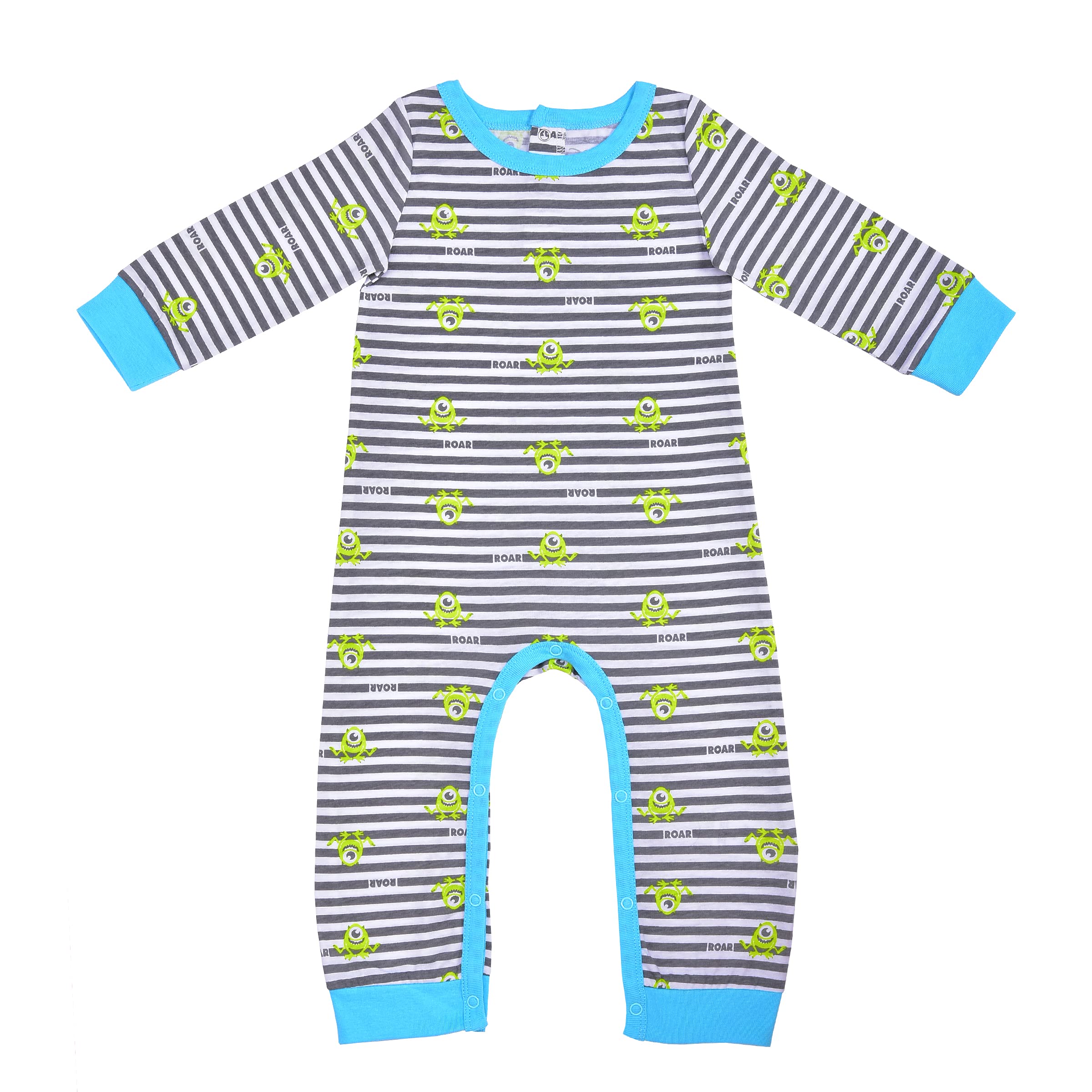 Disney Baby Monsters Inc Mike and Sully Coveralls, Blue, 6 Months (Pack of 3)