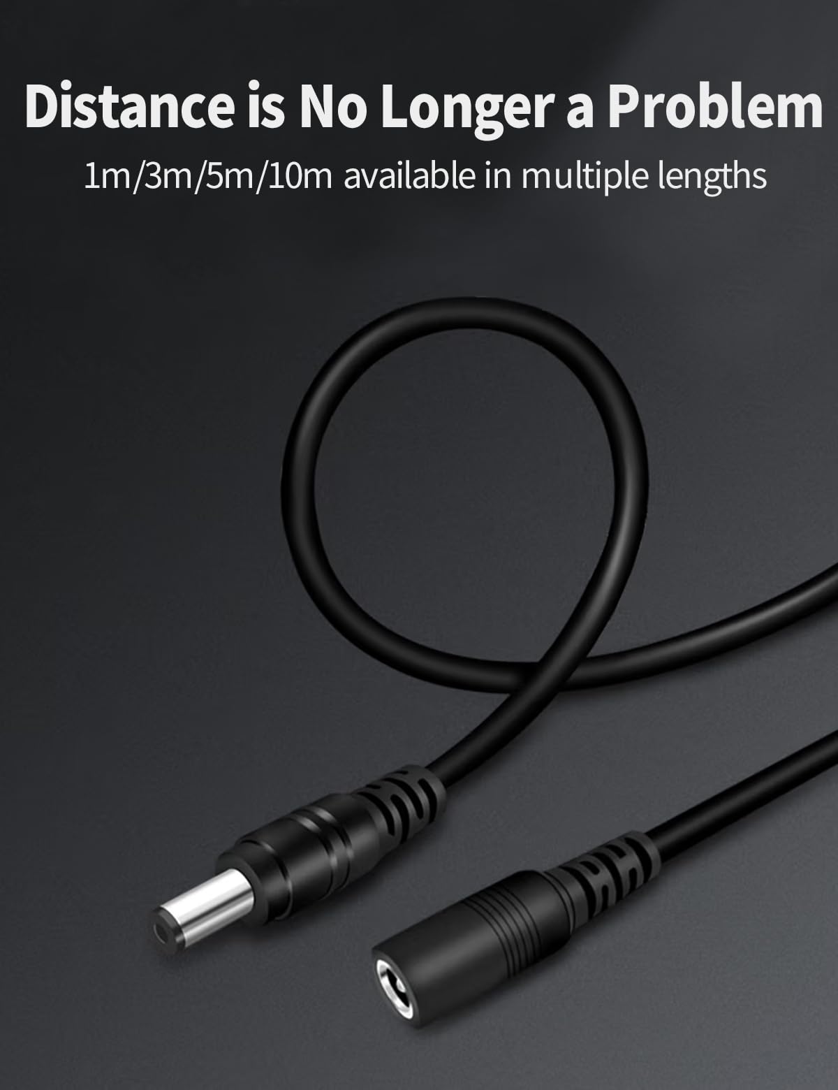 Tonton Power Extension Cable 33ft 10M 2.1mm x 5.5mm Compatible with 12V DC Adapter Cord for CCTV Security Camera IP Camera Standalone DVR