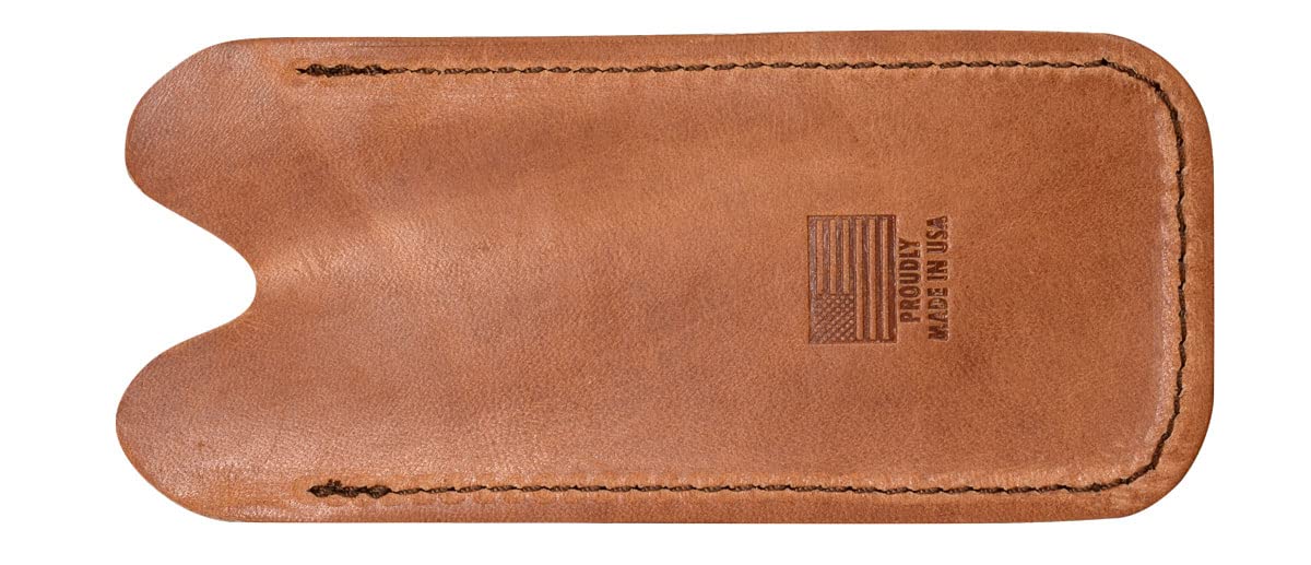 CASE XX Genuine Leather Embossed Slip Pouch for Medium Pocket Knives 41410