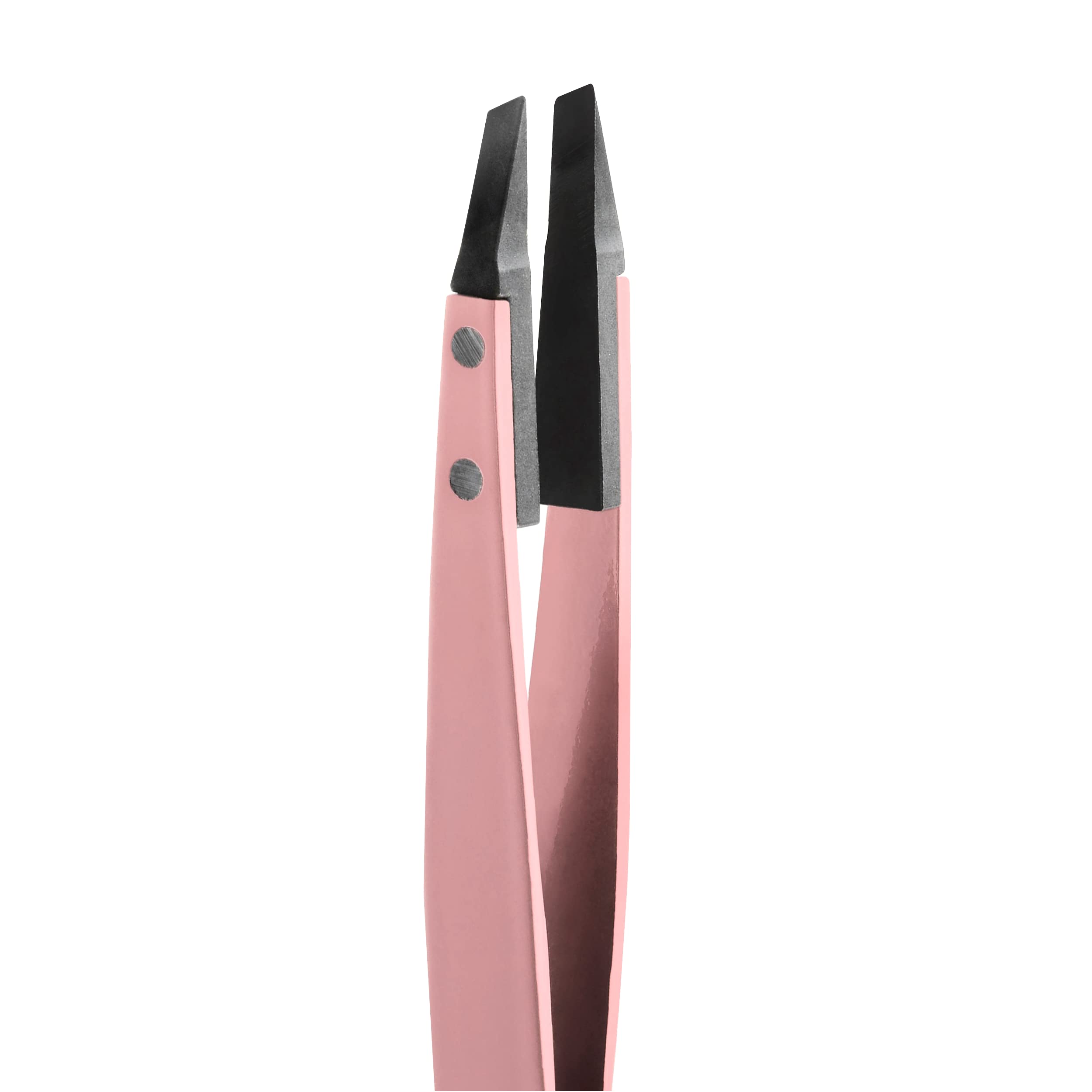 Rubis Classic Techno Stainless Steel Tweezers for Precise Eyebrows and Hair Removal Slanted Polymer Tips, 1KS108, Pink,Rubis Switzerland Swiss Made World Renowned Precision