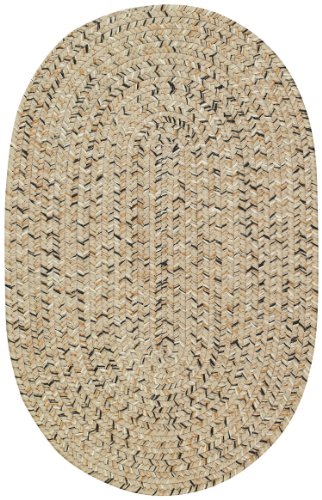 Capel Rugs Sea Pottery Oval Braided Area Rug, 4 x 6", Sandy Beach