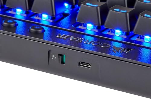 Corsair K63 Wireless Mechanical Keyboard & Gaming Lapboard Combo - Game Comfortably on Your Couch - Backlit Blue Led, Cherry MX Red - Quiet & Linear (CH-9515031-NA)