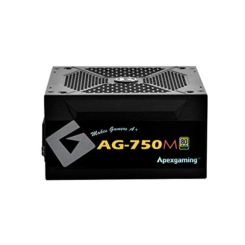 New 2023 80+ Gold Certified Fully Modular 750W High Performance Gaming Power Supply Support RTX3-series & AMD RX6-series GPU ApexGaming AG-750M PSU
