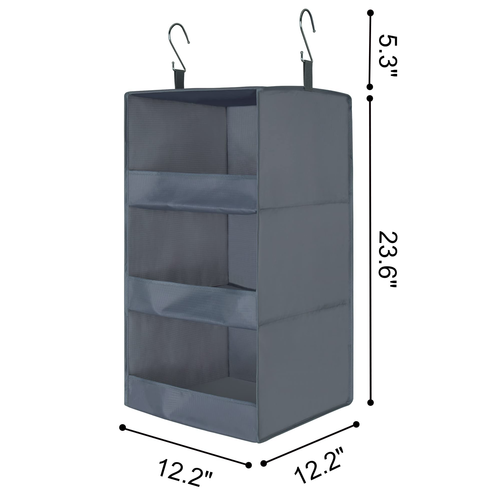 GRANNY SAYS Bundle of 2-Pack Hanging Organizer for Closet & 2-Pack Closet Storage Bins