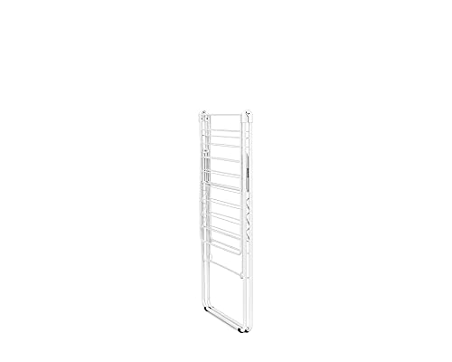 Brabantia HangOn Laundry Drying Rack (20m / Fresh White) Compact, Foldaway, Adjustable Indoor Stainless Steel Clothes Horse