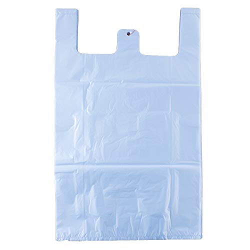 Muellery Skyblue Plain Plastic Bags 200 PCS for Home Kitchen Supermarkets Grocery Bags 13x22 inch, 33x55 cm TPAK21101
