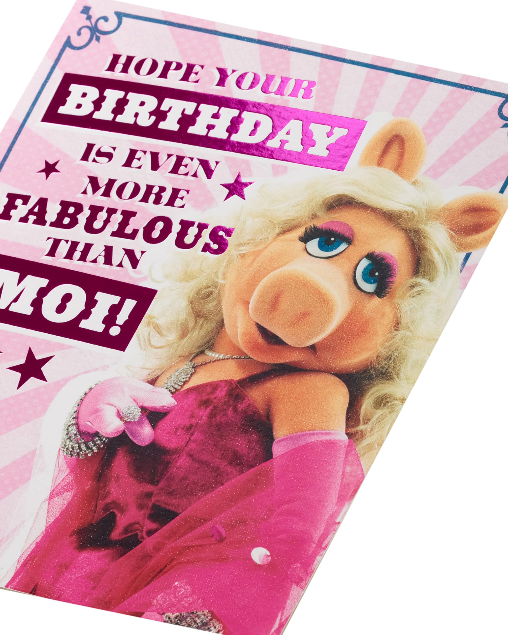 UK Greetings Disney The Muppets Birthday Card For Her/Female/Friend With Envelope - Miss Piggy Design