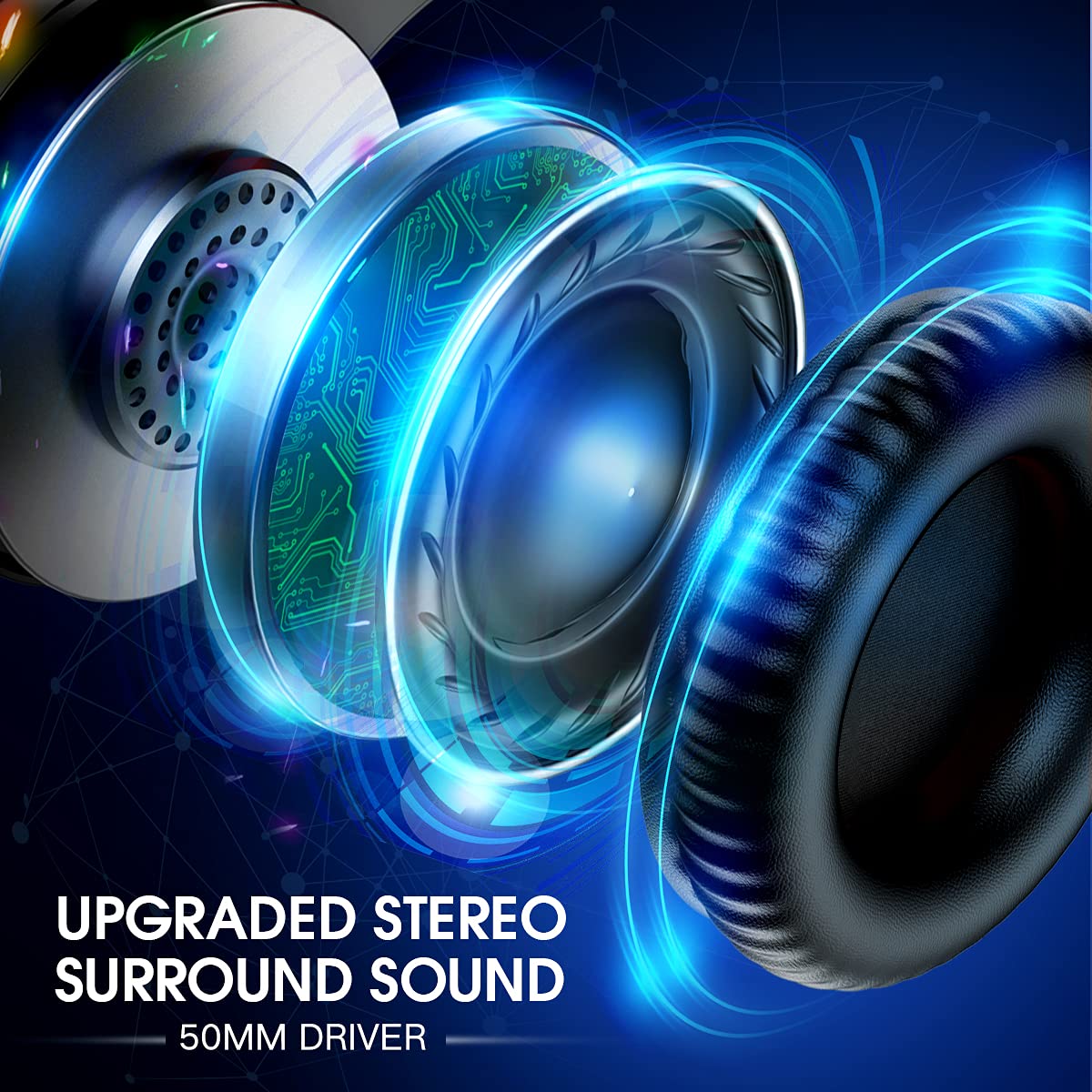 Gaming Headsets for Xbox One PC PS4 PS5 - Computer Over Ear Headphones with Noise Cancelling Mic & Stereo Sound for Nintendo Switch - Camo