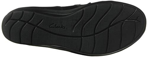Clarks Women's Hope Roxanne Loafer, Black Leather, 9.5 W US