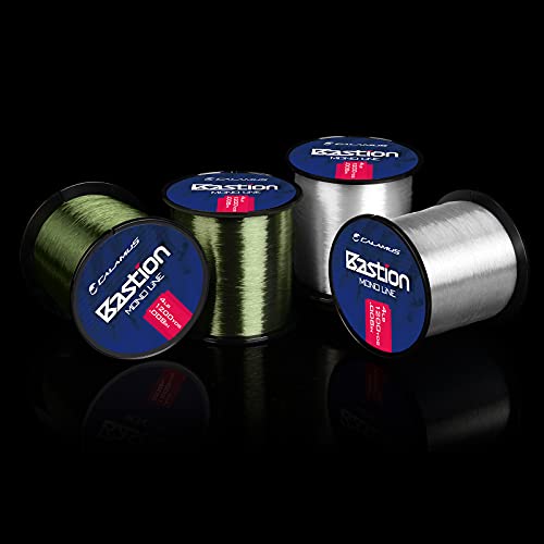 Calamus Bastion Monofilament Fishing Line - Strong Abrasion Resistant Mono Line, 4LB 1200Yard 0.200mm- Clear