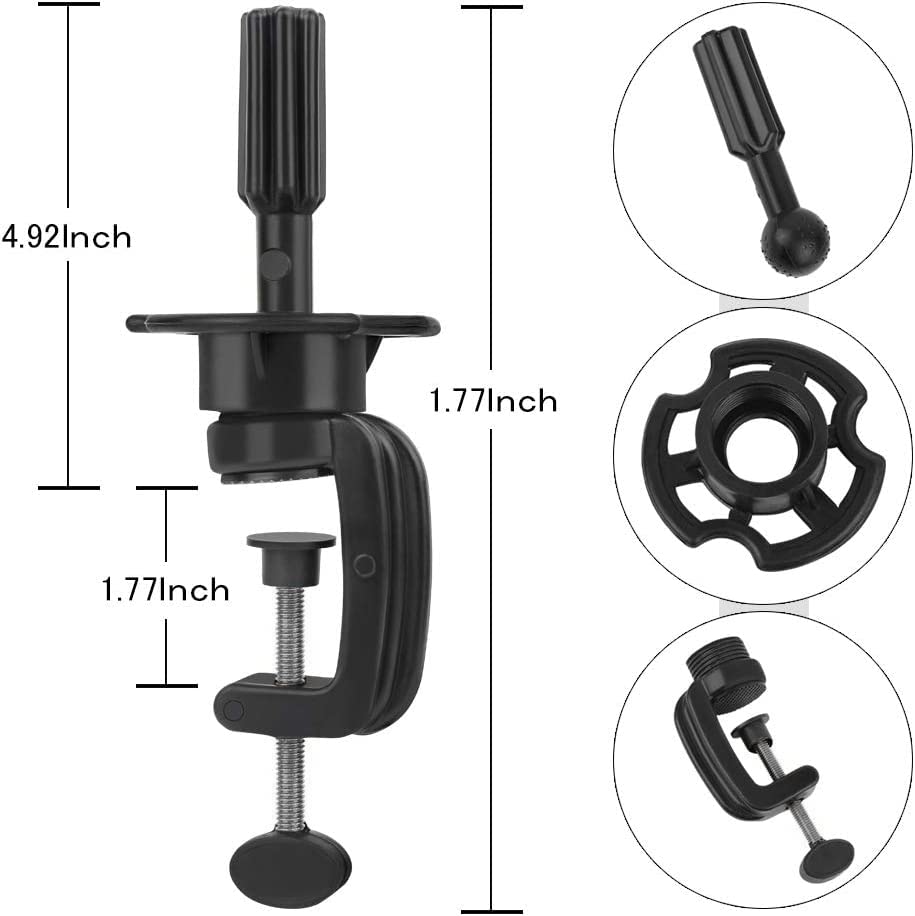 Teenitor Wig Mannequin Head Stand, 2 Pack Cosmetology Manikin Stand Mannequin Head Holder Clamp Black Wig Stand Holder