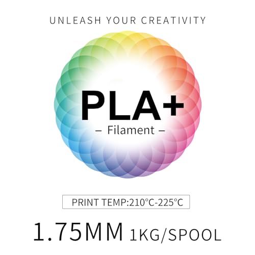 INLAND Micro Center PLA+ 3D Printing Filament 1.75mm - PLA Plus 3D Printer Filament - PLA Pro Dimensional Accuracy +/- 0.03 mm - 1kg Cardboard Spool (2.2 lbs) (1 Pack Black, 1.75mm)